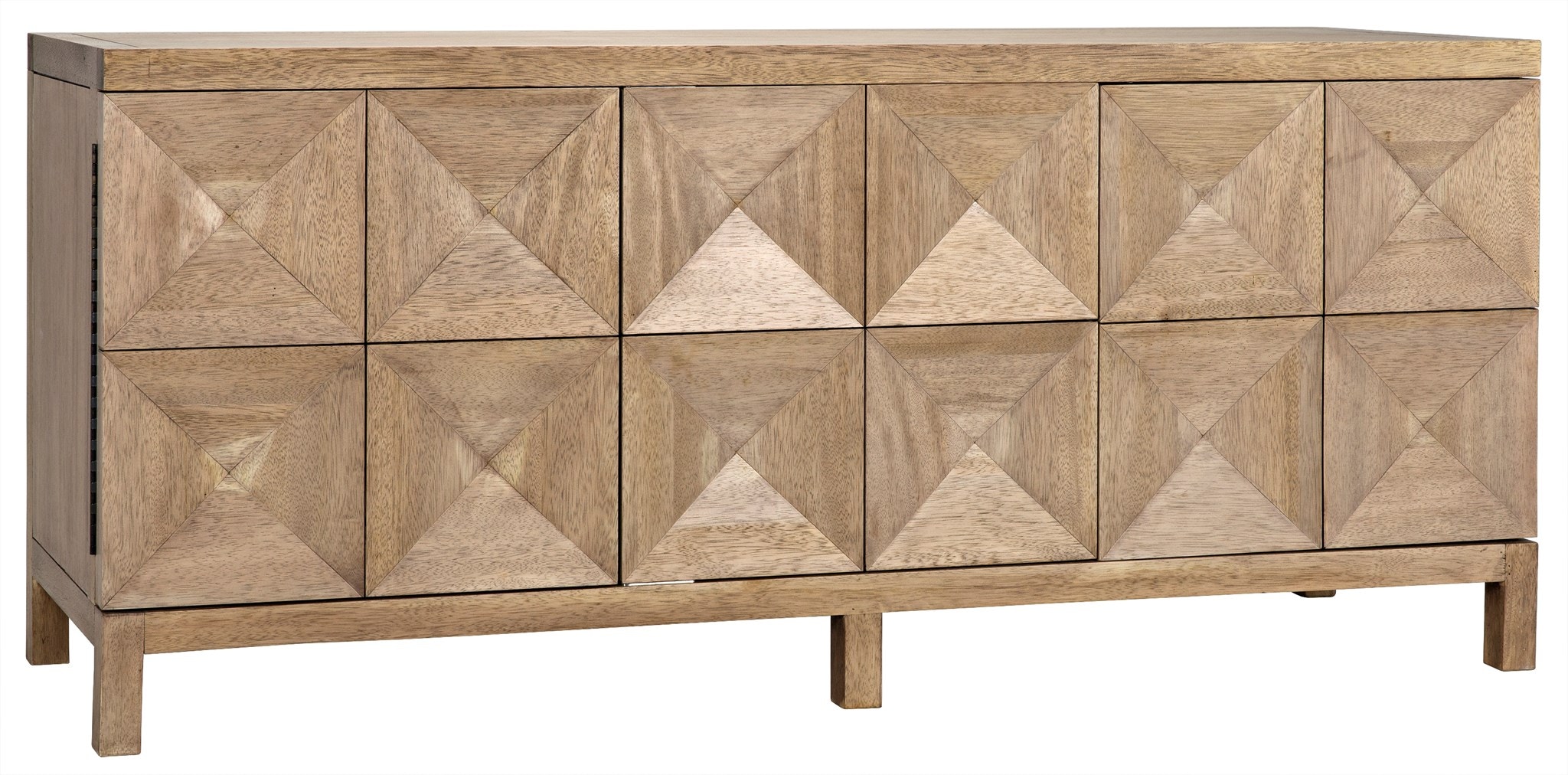 Noir Quadrant 3 Door Sideboard Washed Walnut GCON231WAW 3 Portland OR Key Home Furnishings